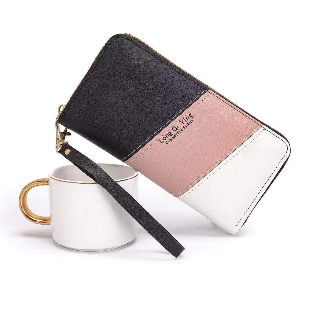 YY BAG #2002 LEATHER LONG WALLET 3COLOR PHONE WALLET 2ZIPPER CARD ...