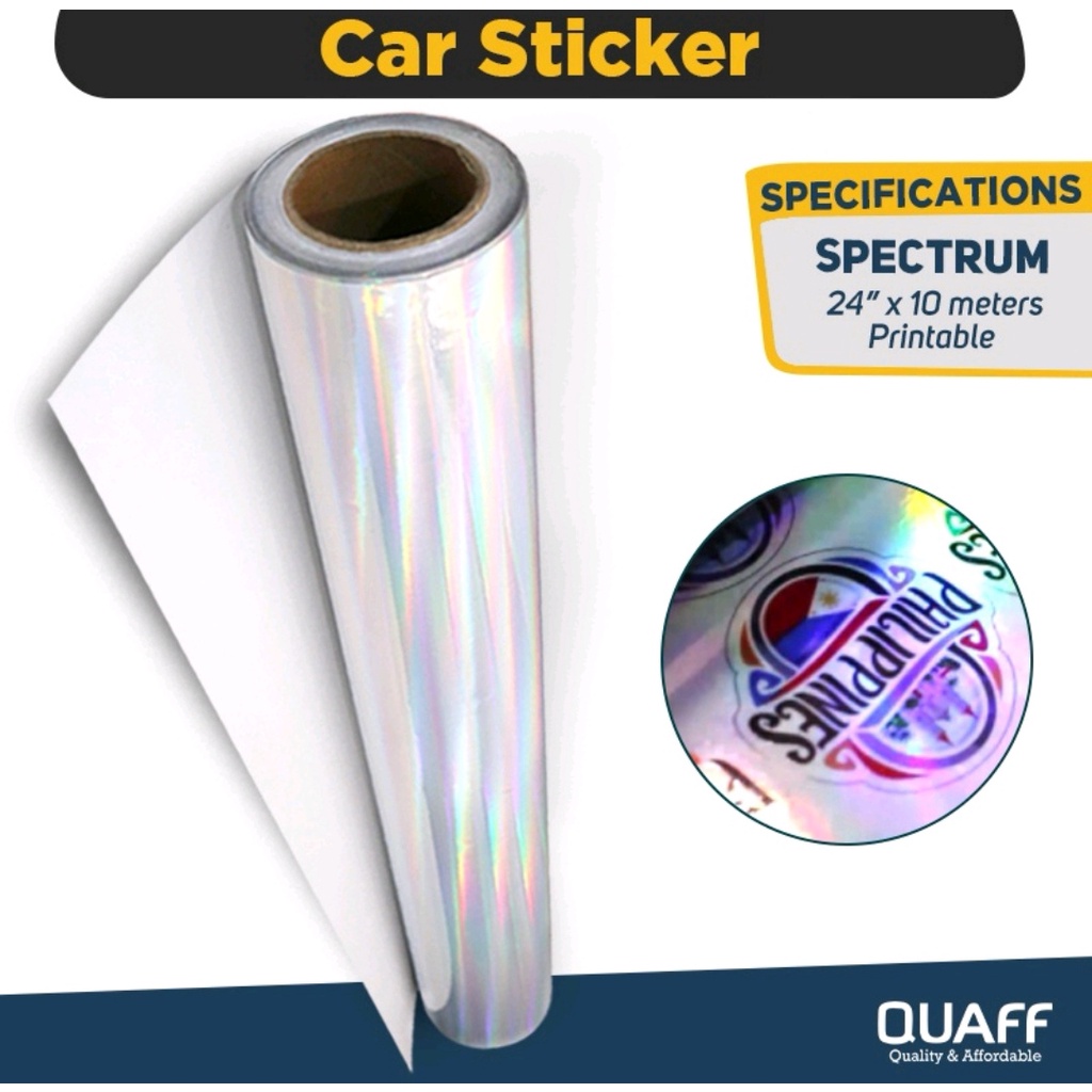QUAFF Eco Solvent Printable Car Sticker Spectrum 24inches x 10m ...