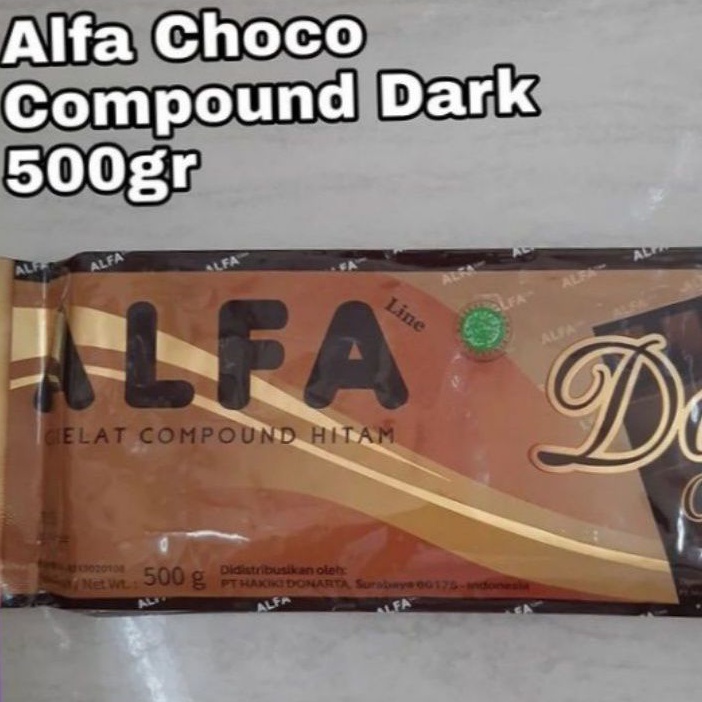 HITAM Dark Compound Chocolate alfa 500gr/alfa Black Compound Chocolate ...