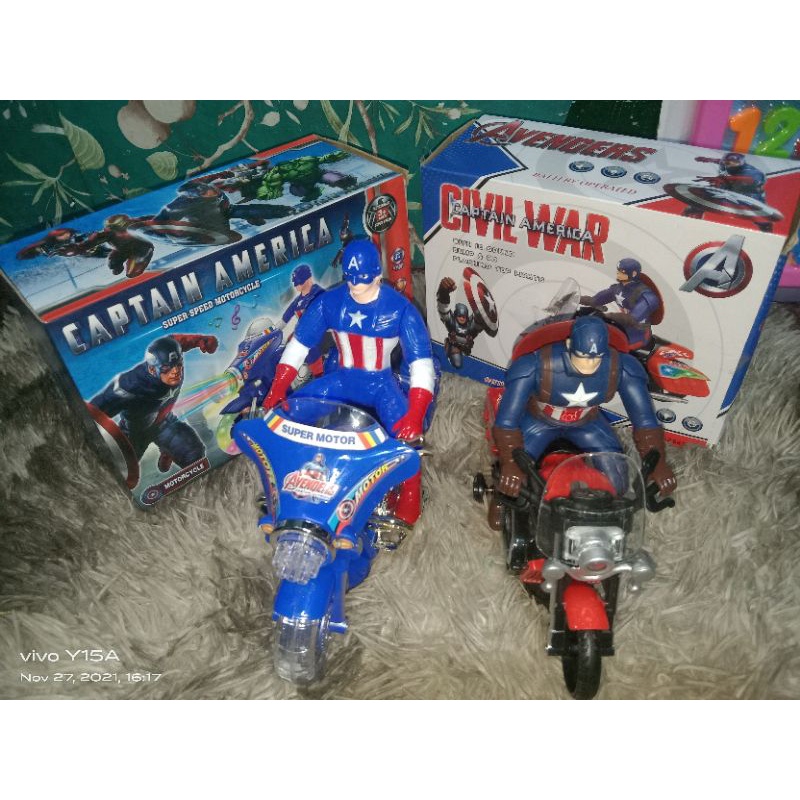 AVENGERS/CAPTAIN AMERICA SUPERSPEED MOTORCYCLE WITH SOUNDS AND FLASHING ...