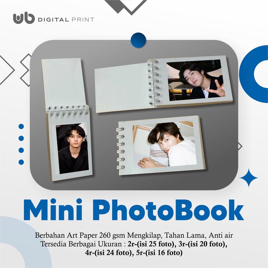 Print Your Own Custom Spiral Photobook Mini ALBUM, Size (2R, 3R, 4R, & 5R) | Shopee Philippines