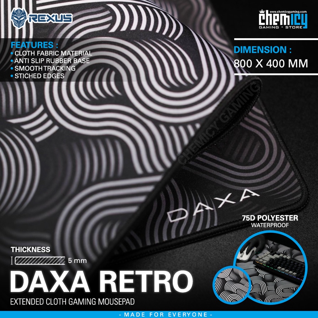 Rexus Daxa Retro Extended Cloth Gaming Mousepad | Shopee Philippines