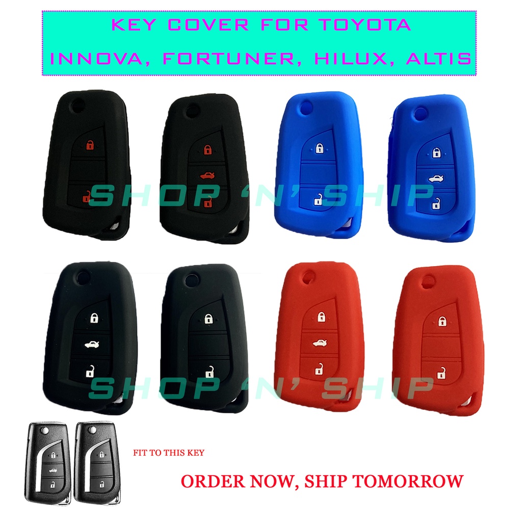 Toyota Innova, Fortuner, Hilux, Altis Silicone Flip Key Cover / 1 piece ...