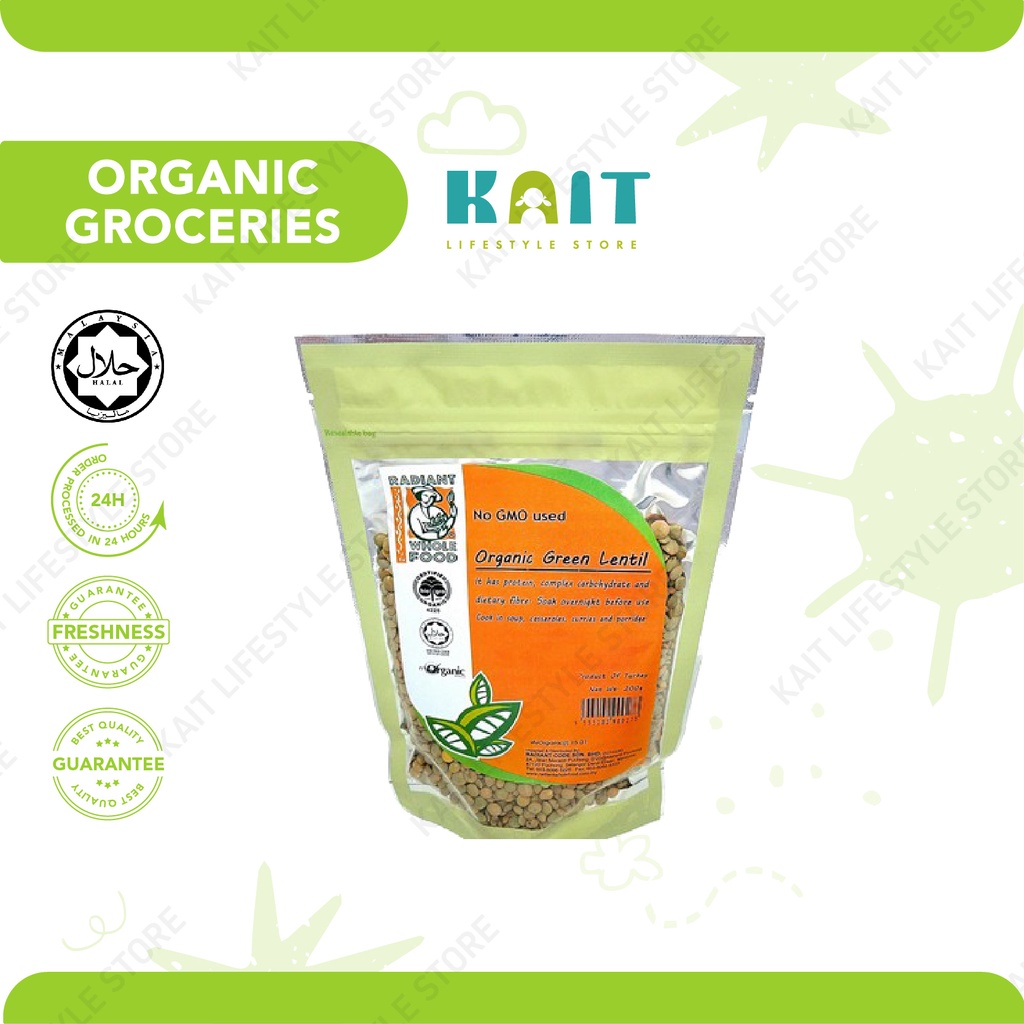 RADIANT Organic Green Lentil (200g) | Shopee Philippines