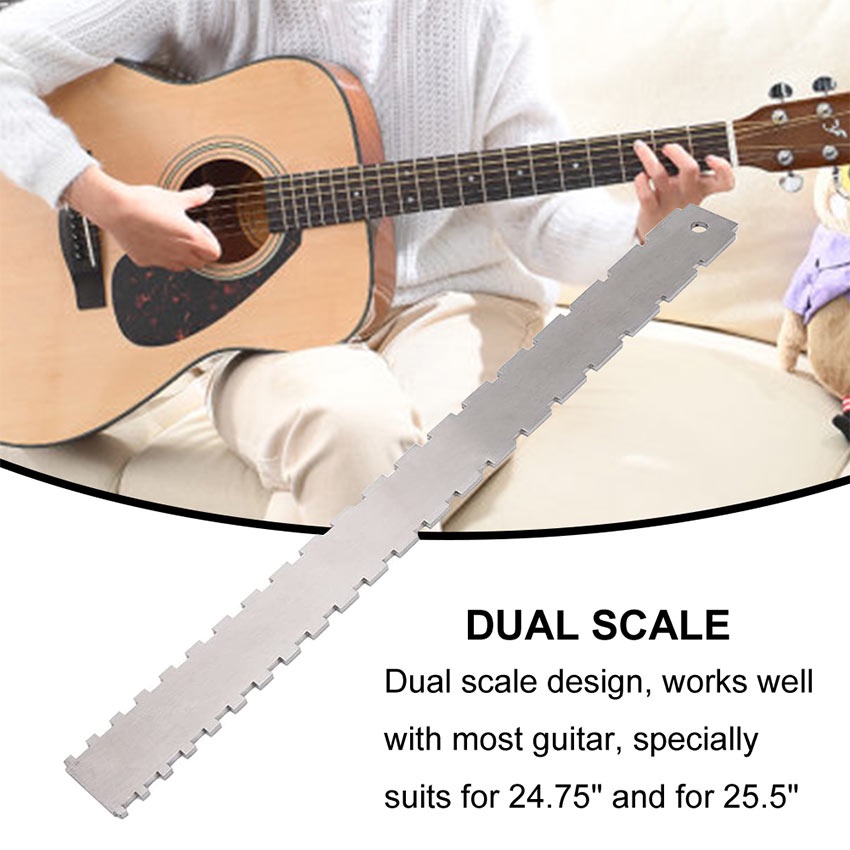 Electric Guitar Neck Notched Straight Edge Ruler StainlessSteel with ...