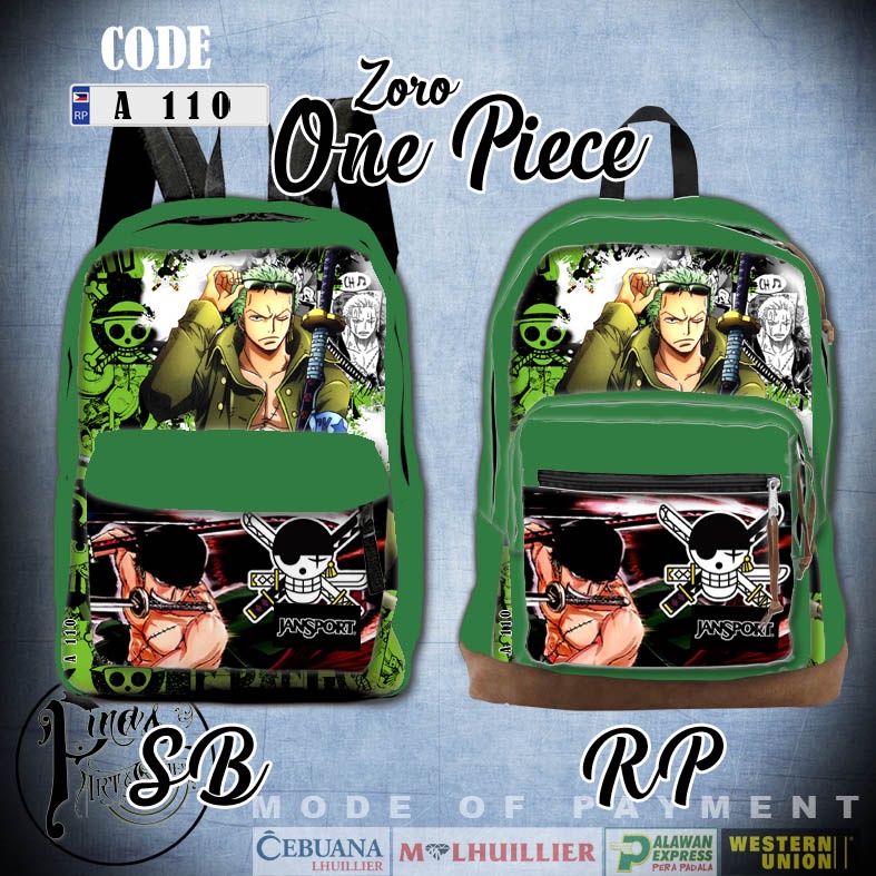 Gawang Bataan Backpack ONE PIECE ZORO | Shopee Philippines