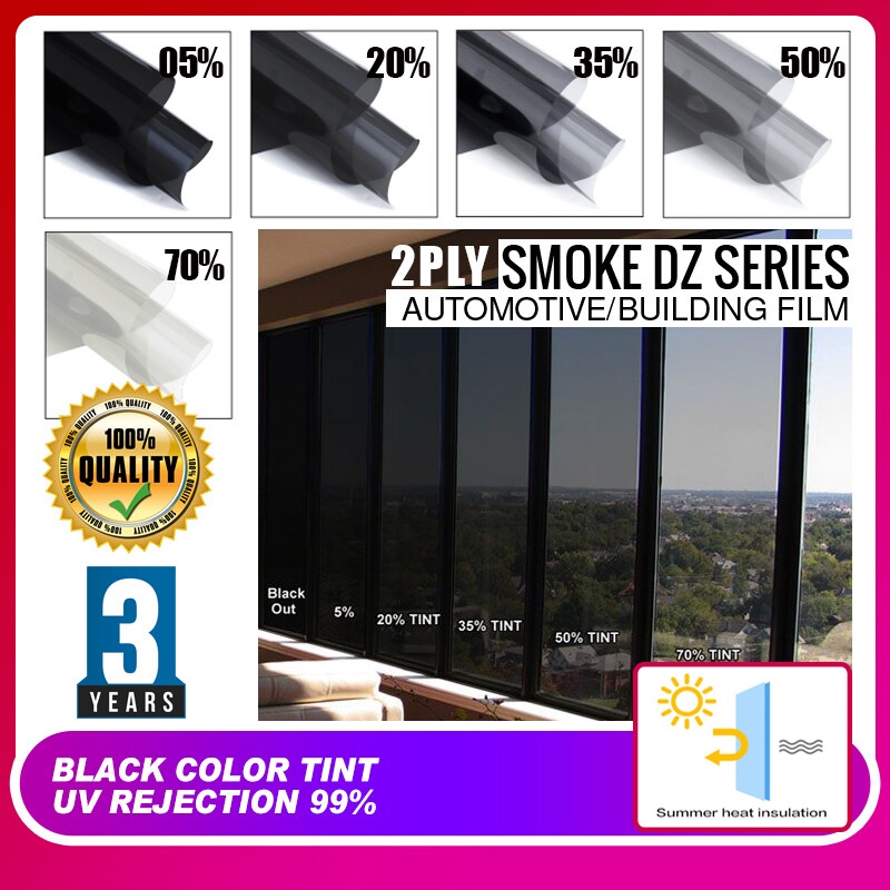 1 Roll Black Window car tinted UV-Proof Scratch Resistant VLT Black ...