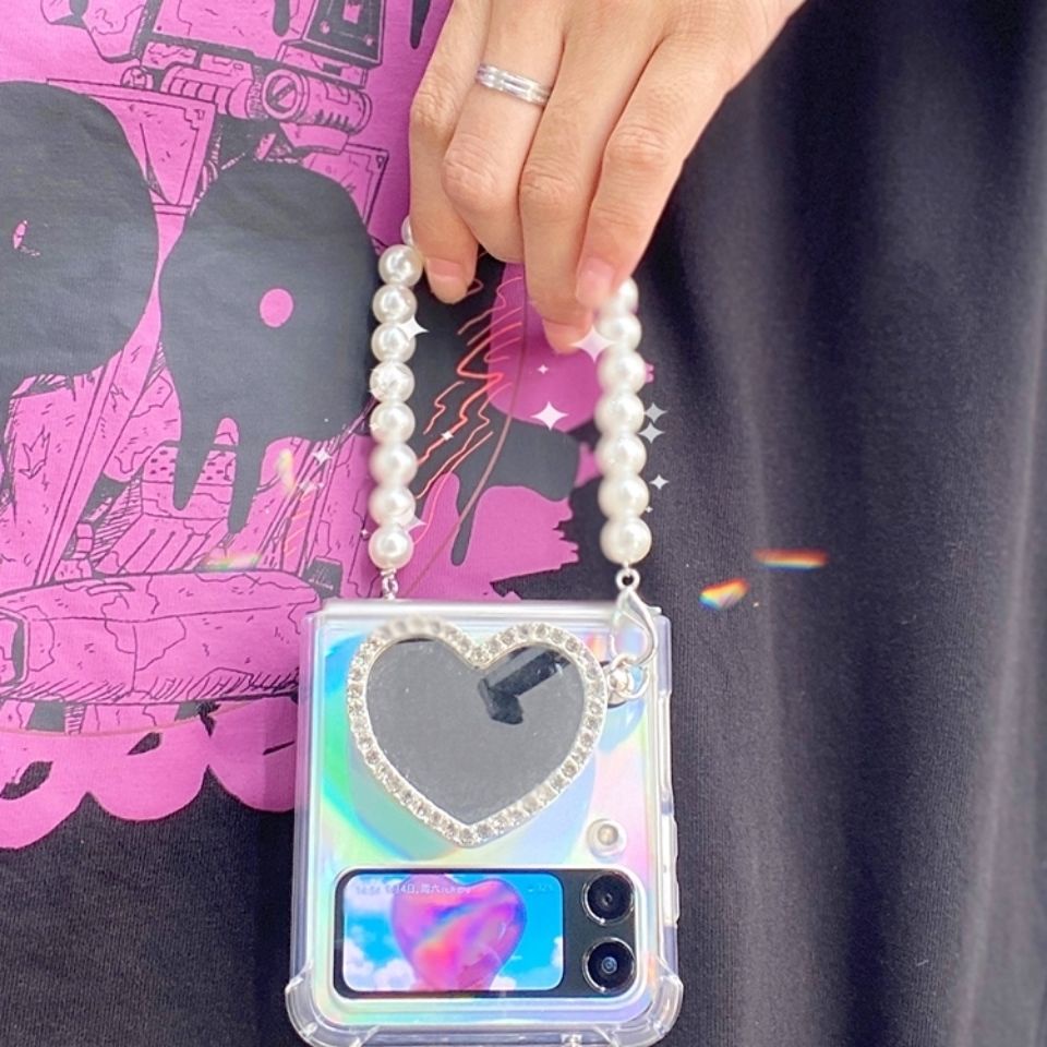 Samsung Galaxy Z Flip 4G 4 3 Flip4 Flip3 5G Girl Fashion DIY Love Heart ...
