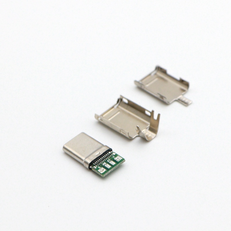 10pcs Type c DIY Connector for USB-A to Type-C Coiled cable. | Shopee ...