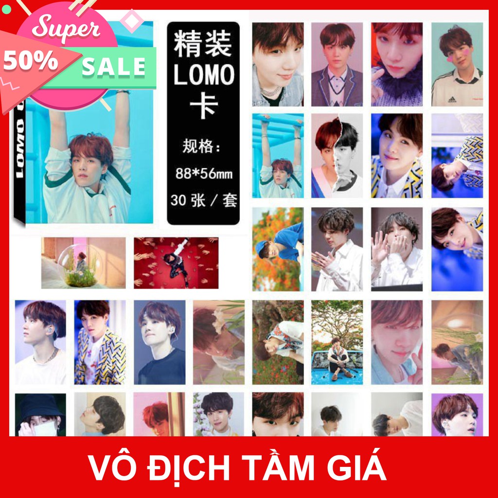 Chuyendokpop Lomo card BTS Suga box photo set of 30 photo cards of ...