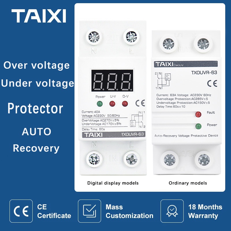 Automatic Recovery Voltage Protector Over Voltage And Under Voltage ...