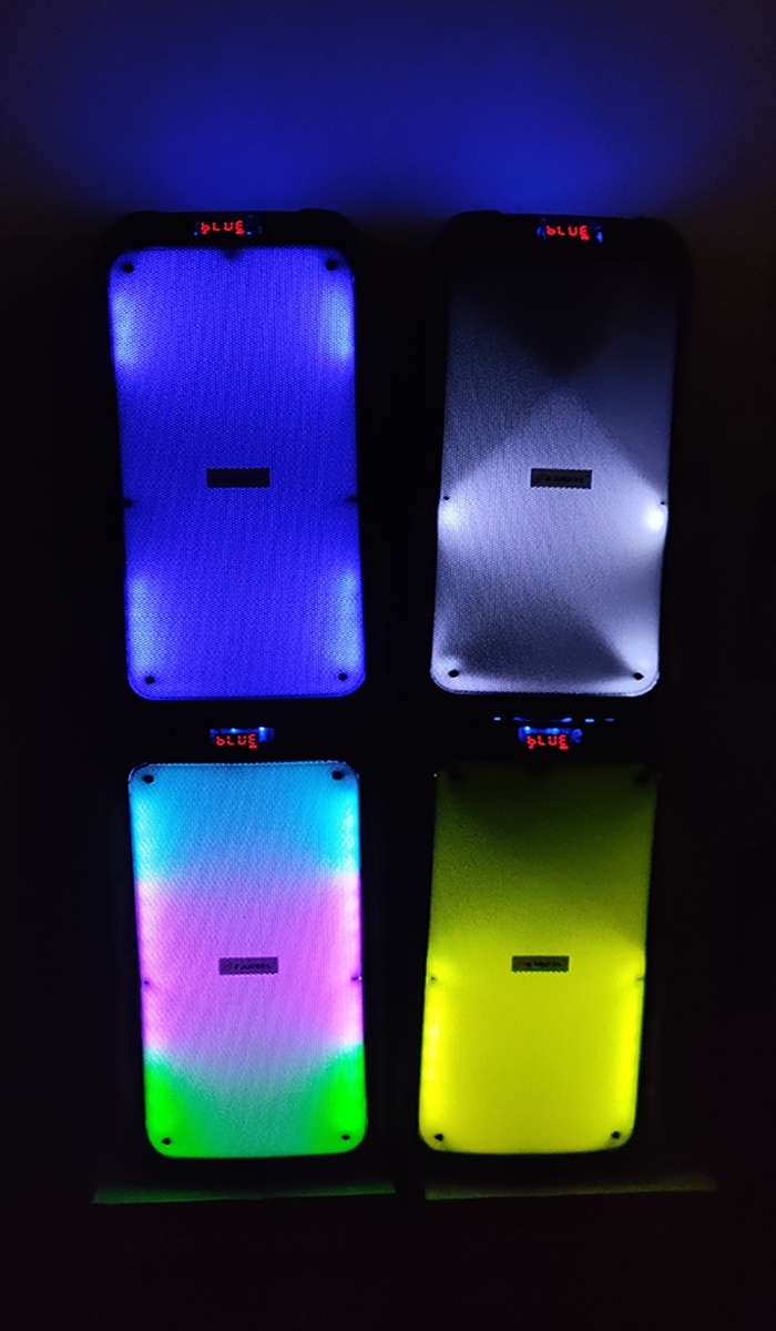 KASSEL 2x8" Flame Lamp TWS Portable Bluetooth Speaker Free Wireless Mic ...