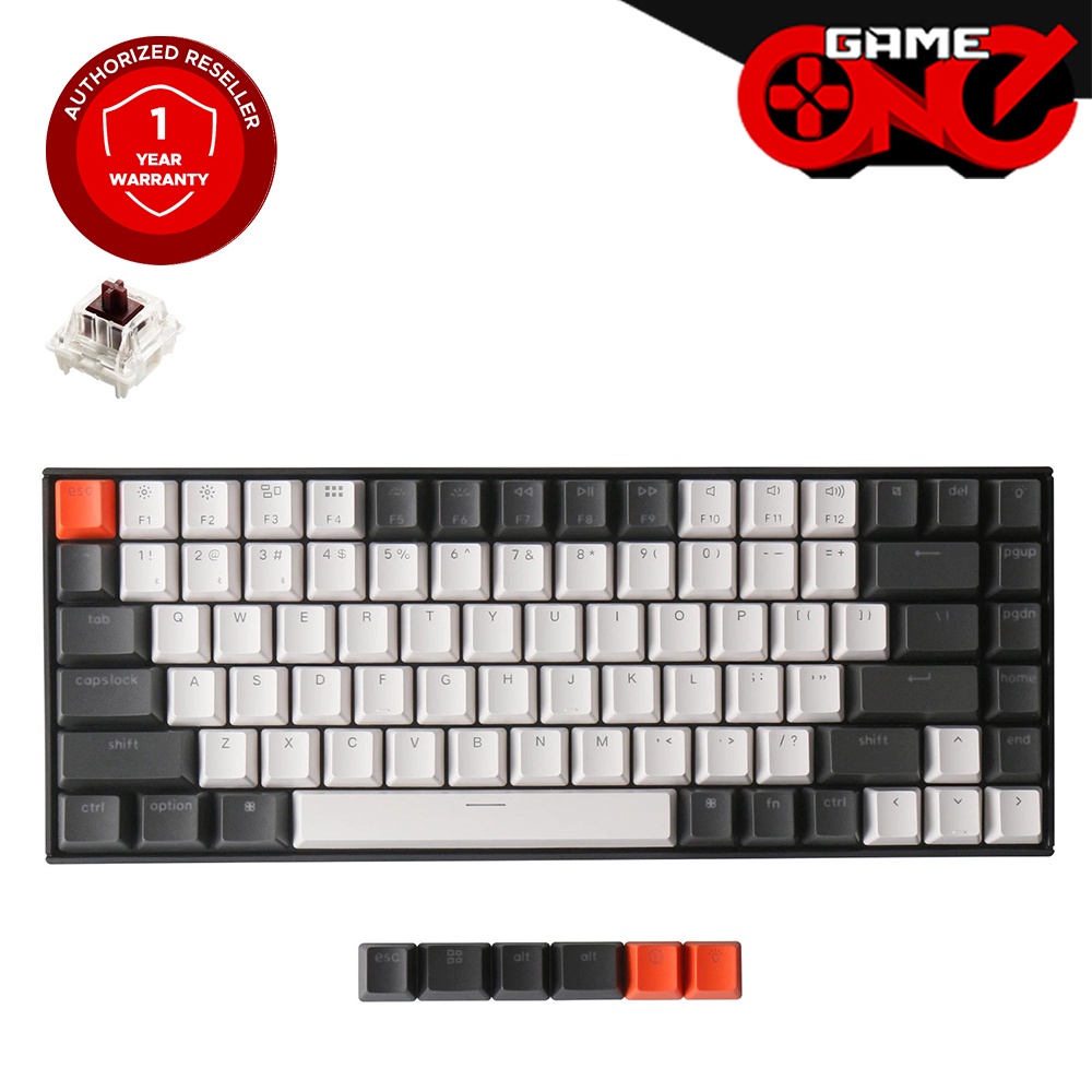 Keychron K2 V2 84-Key White Backlight Wireless Mechanical Keyboard Hot ...