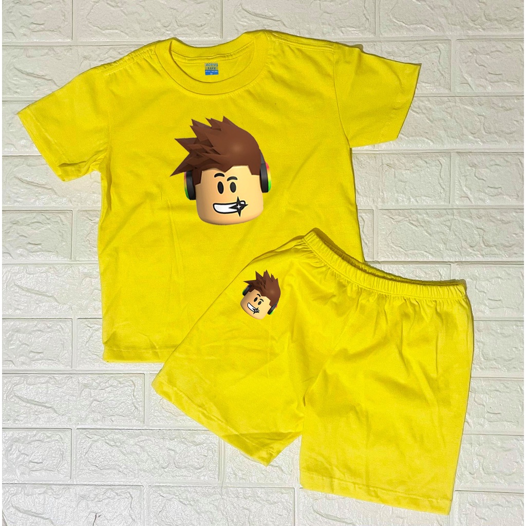 ROBLOX Head Kids Terno Shirt w/ Short | Shopee Philippines