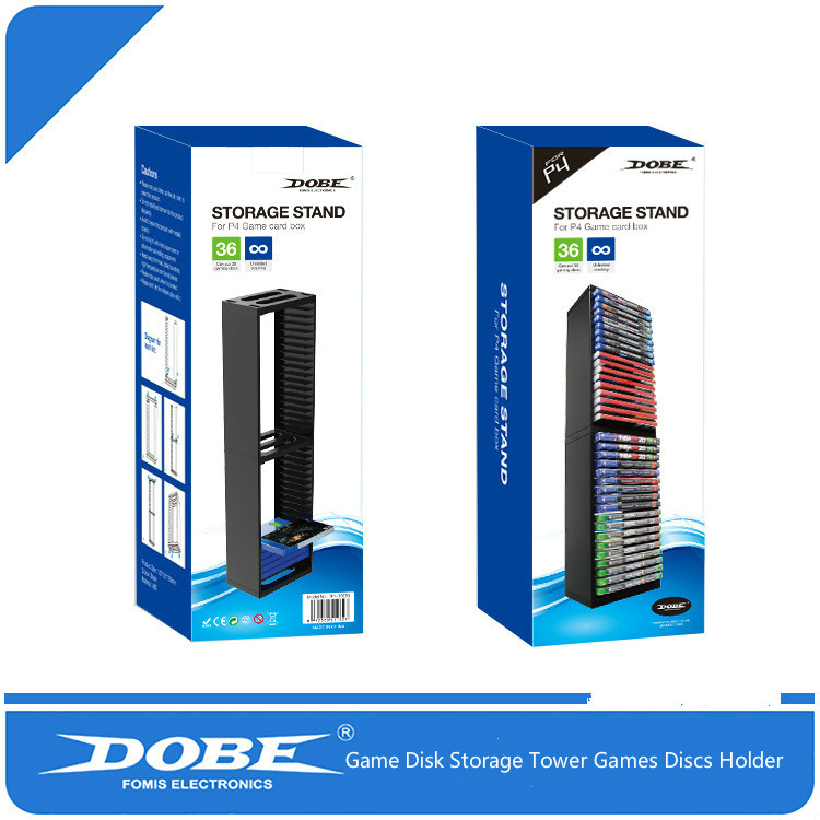 Dual Layer Game Disk Storage Tower Games Discs Holder Vertical Stand 18 ...