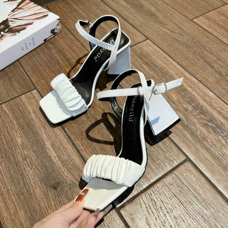 7 Inch High Heel Sandals with Triangle Heel Straps | Shopee Philippines
