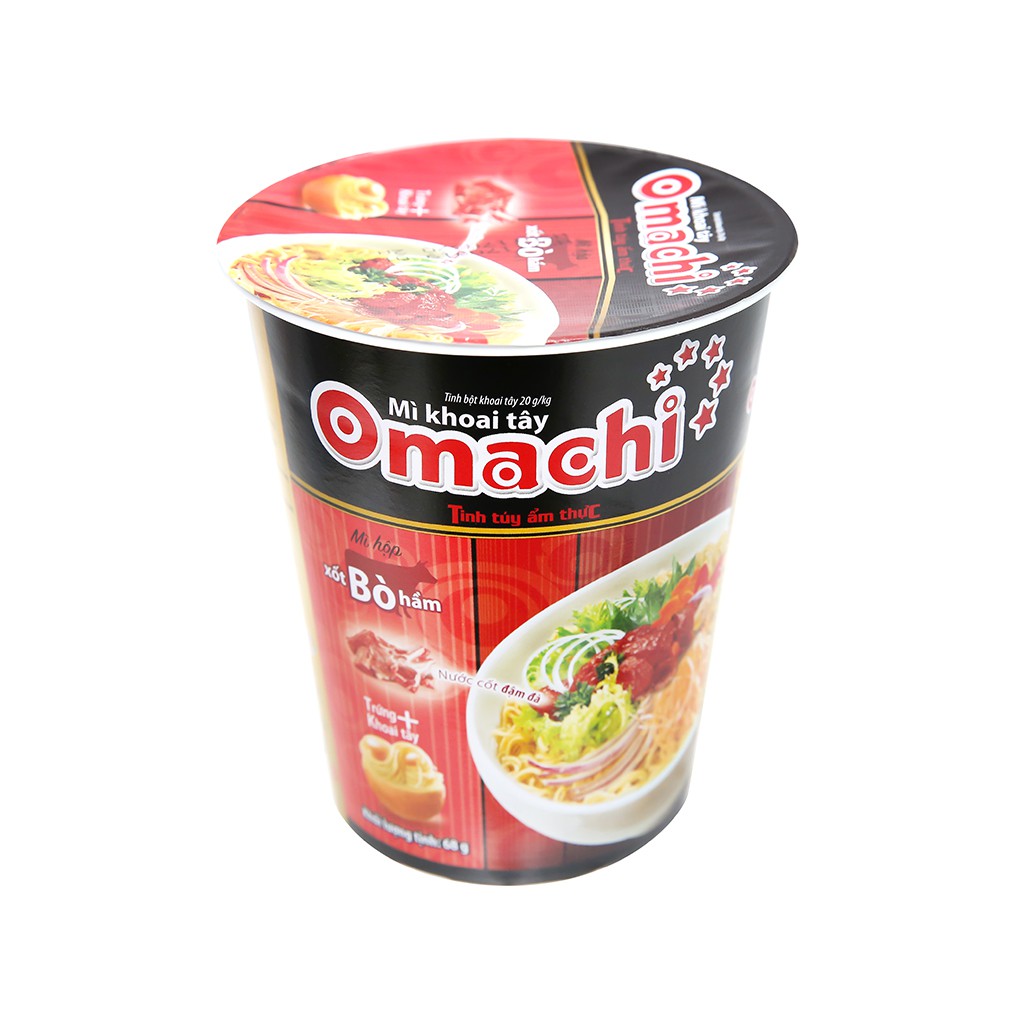 Omachi potato noodles with stewed beef sauce/Stewed ribs 68g | Shopee ...