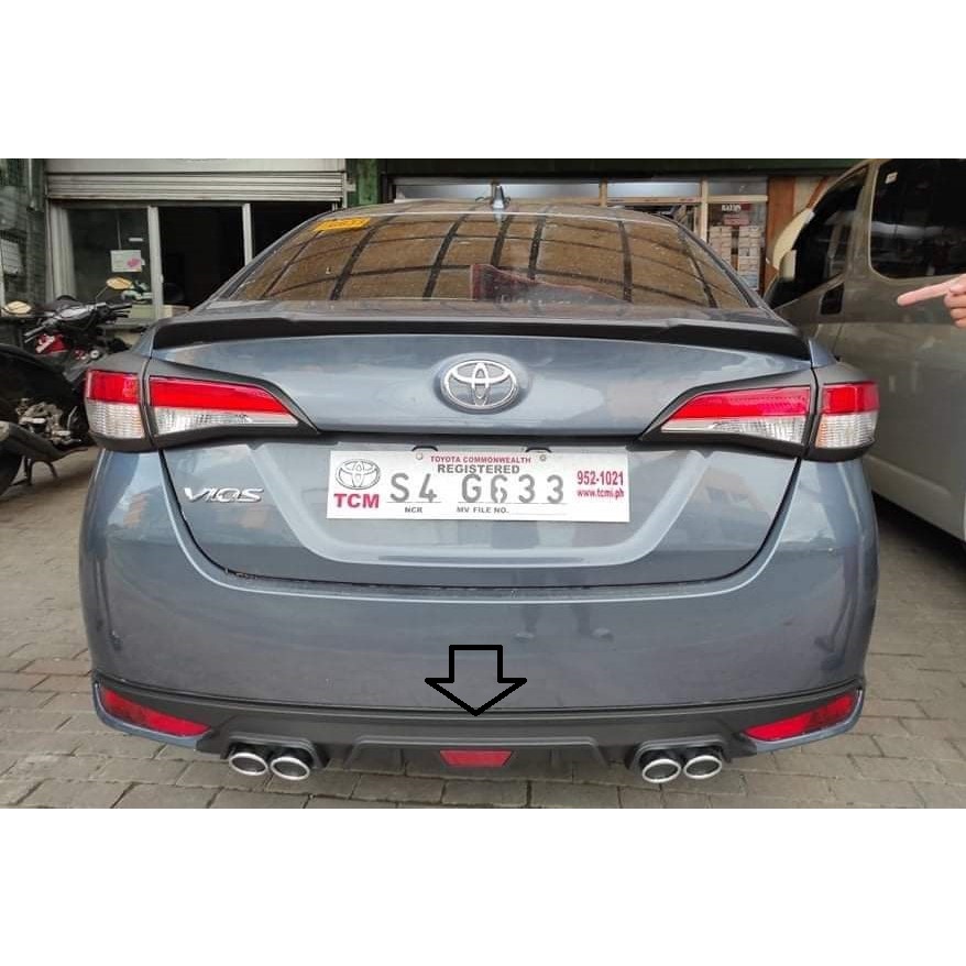 2018 - 2023 Toyota Vios Matte Black Rear Diffuser - Thailand Made ...