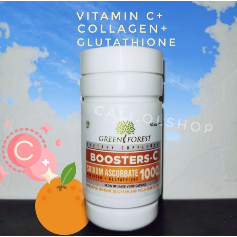 Green Forest BOOSTERS-C 50capsules (VitaminC+Collagen+Glutathione ...