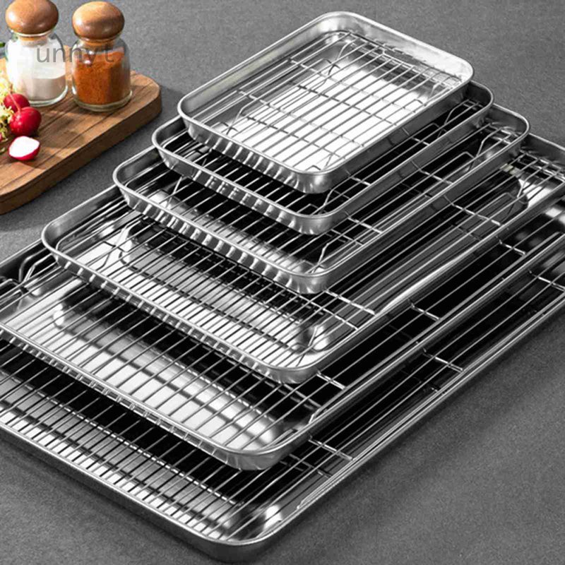 Japanese style 304 stainless steel baking tray cooling rack grid baking ...