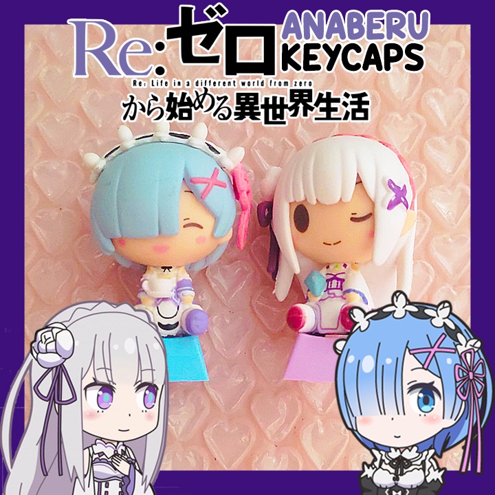 Re Zero Keycap for Mechanical Keyboard Rem Keycap For Mechanical and ...