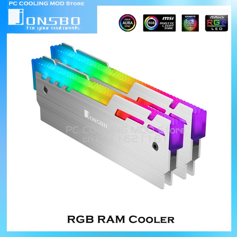 JONSBO PC MOD Case RAM Cooler Cover 5V ARGB 3Pin MOBO AURA SYNC ...