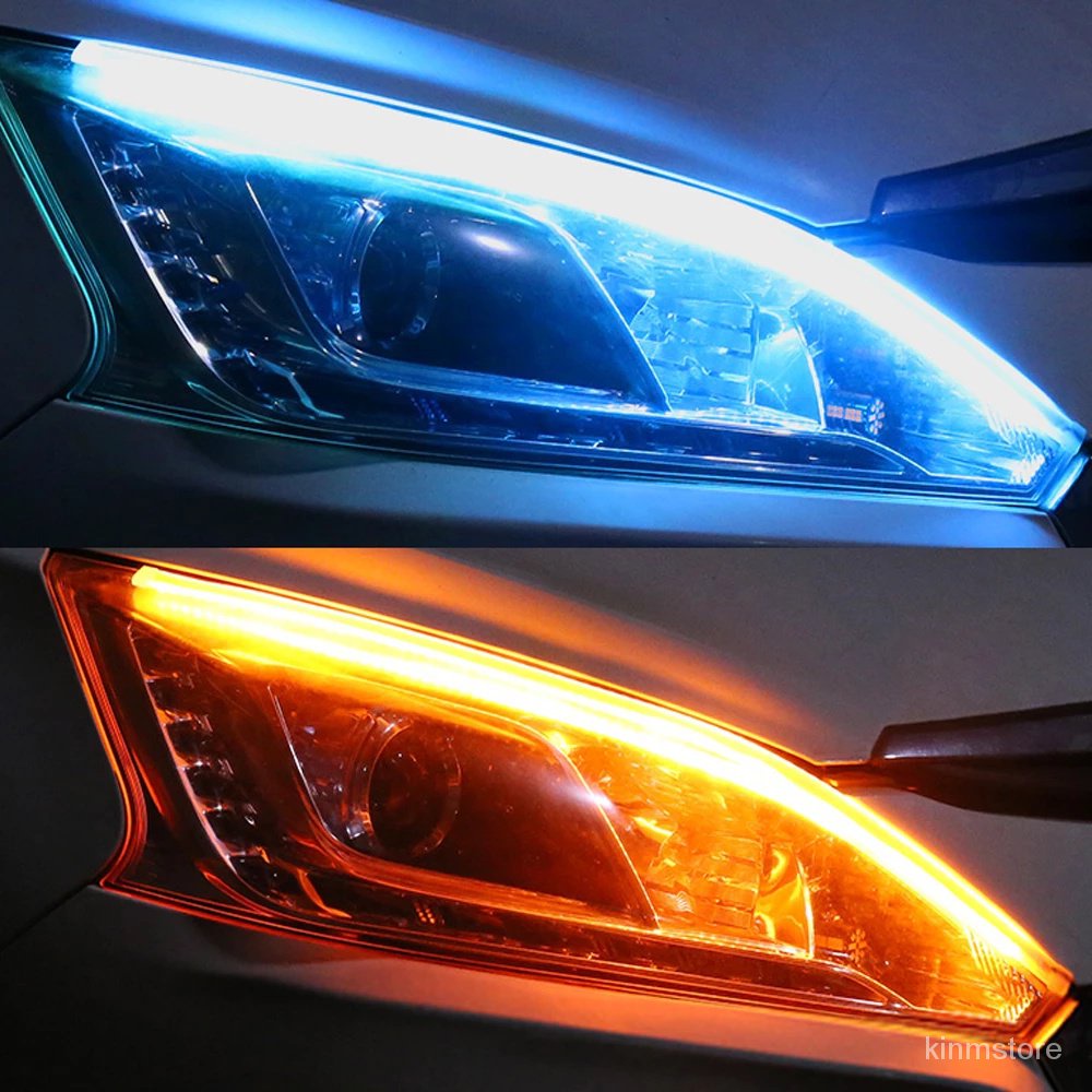 Cars DRL LED Daytime Running Lights Flow Runs Turn Signal Lamp for Cars ...