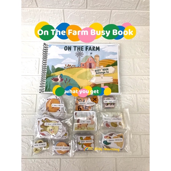 On The Farm Interactive Children Busy Book Quiet Book DIY book Buku ...