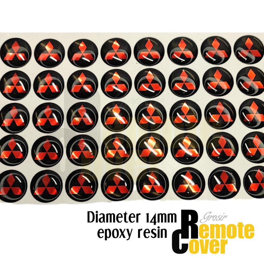 Emblem Key Folding Sticker Logo Round 14mm Resin Epoxy VVDI KEYDIY JMD ...