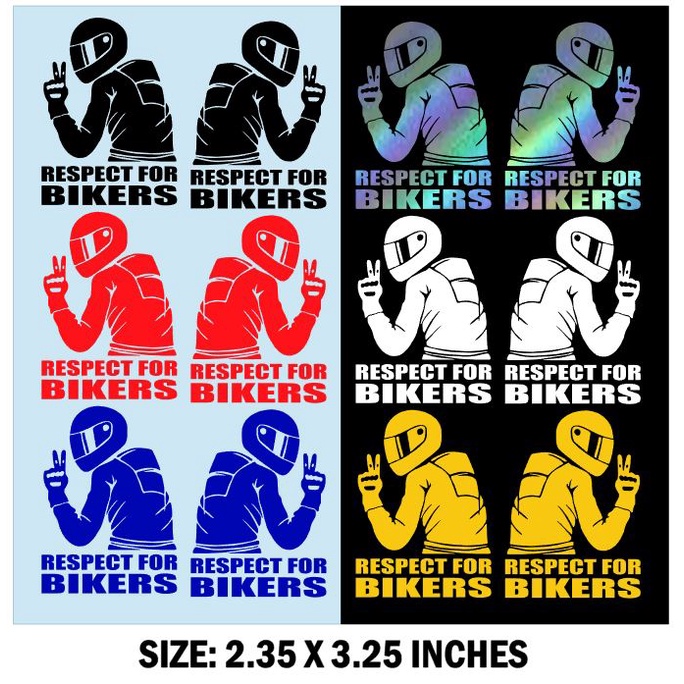 Respect for Bikers decal / stickers for motorcycles | Shopee Philippines