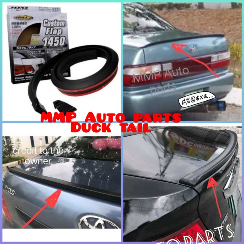 DuckTail Spoiler Black (Universal ) For All Sedan Vios,Altis, with Orig ...