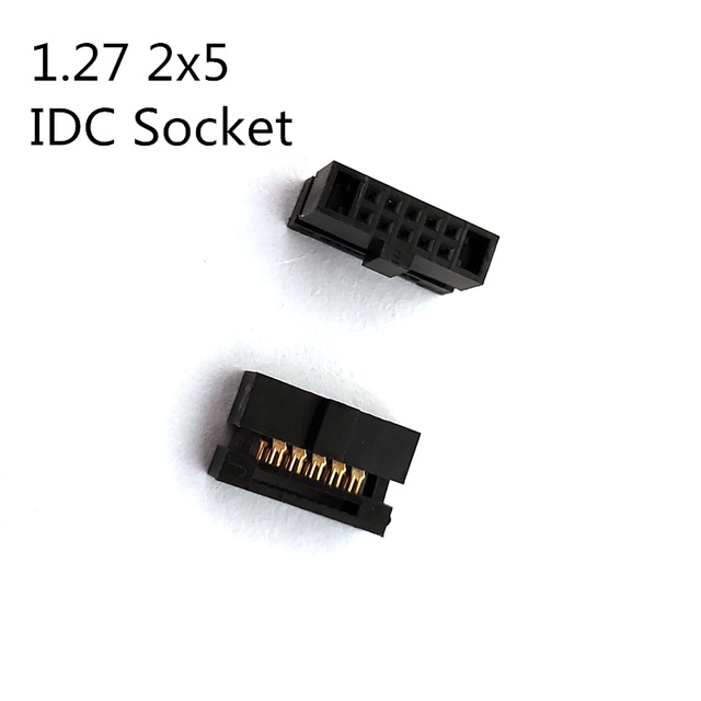 10PCS Spacing 1.27mm 2x5Pin IDC Box Header Shrouded Male Female PCB Receptacle Plug SMD Straight ...