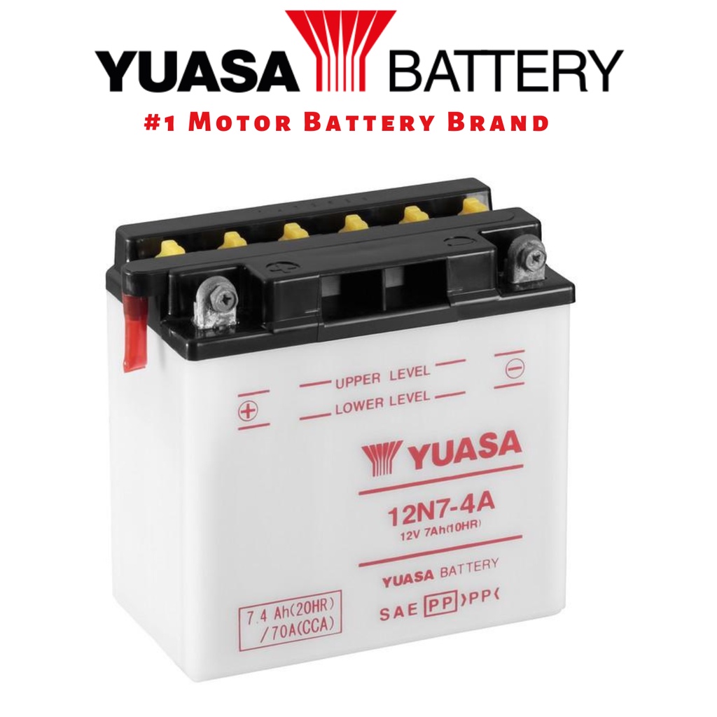 YUASA 12N7-4A Battery Conventional Without Acid | Shopee Philippines