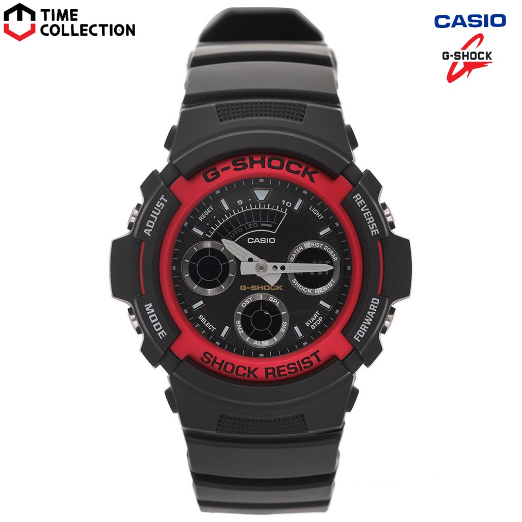Casio G-shock AW-591-4ADR Digital Analog Rubber Strap Watch For Men ...