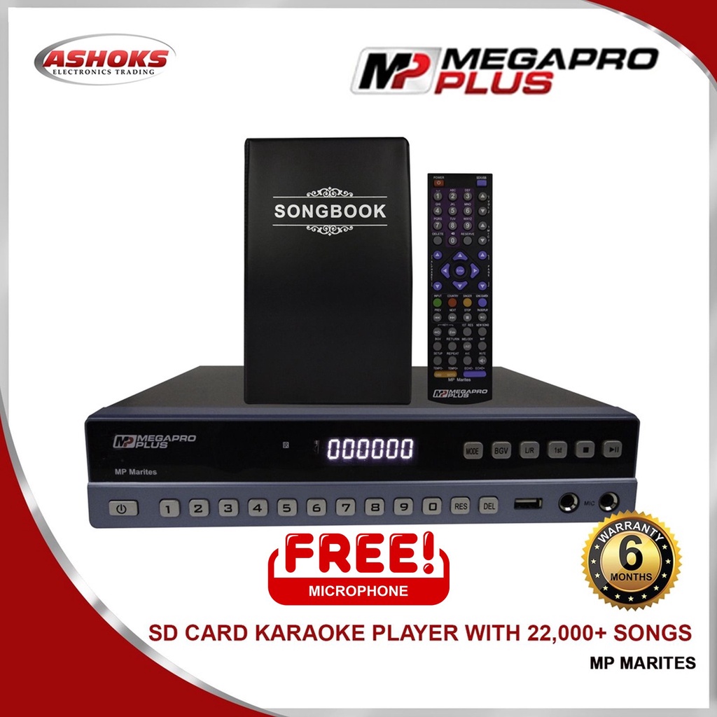 Megapro Plus MP Marites SD Card Karaoke Player with 22,000+ SONGS Free ...