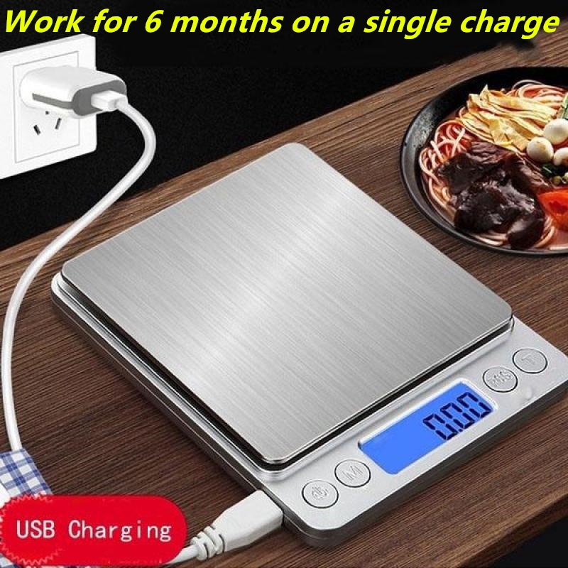 Portable USB Electronic Scale 500g/3000g Mini Digital Gold Jewelry Food ...