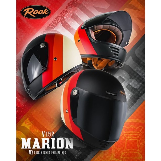 ROOK HELMET CLASSIC V152 GRAPHIC COLORS | Shopee Philippines