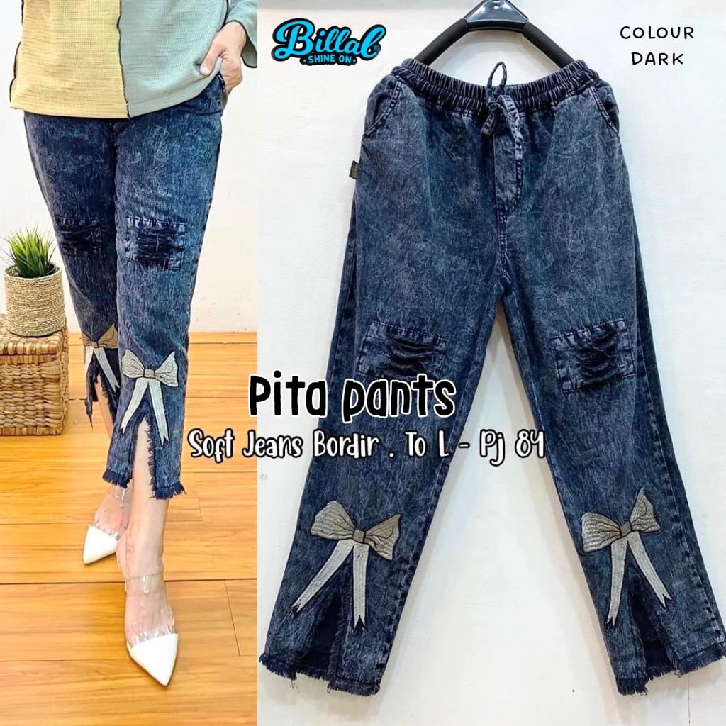 Ribbon PANTS JEANS BY BILLAL | Shopee Philippines