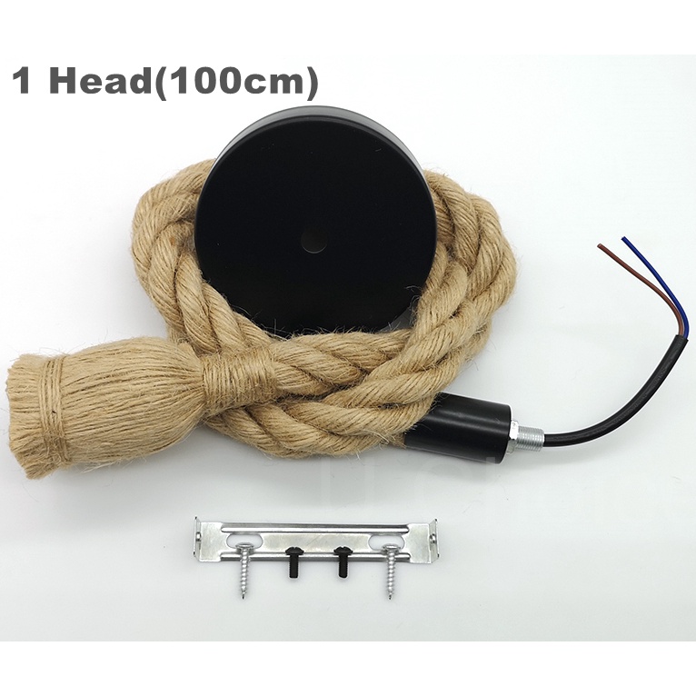 Counter Bar Light Hanging Rope Light 100CM Hemp Pendant Light E27 Drop ...