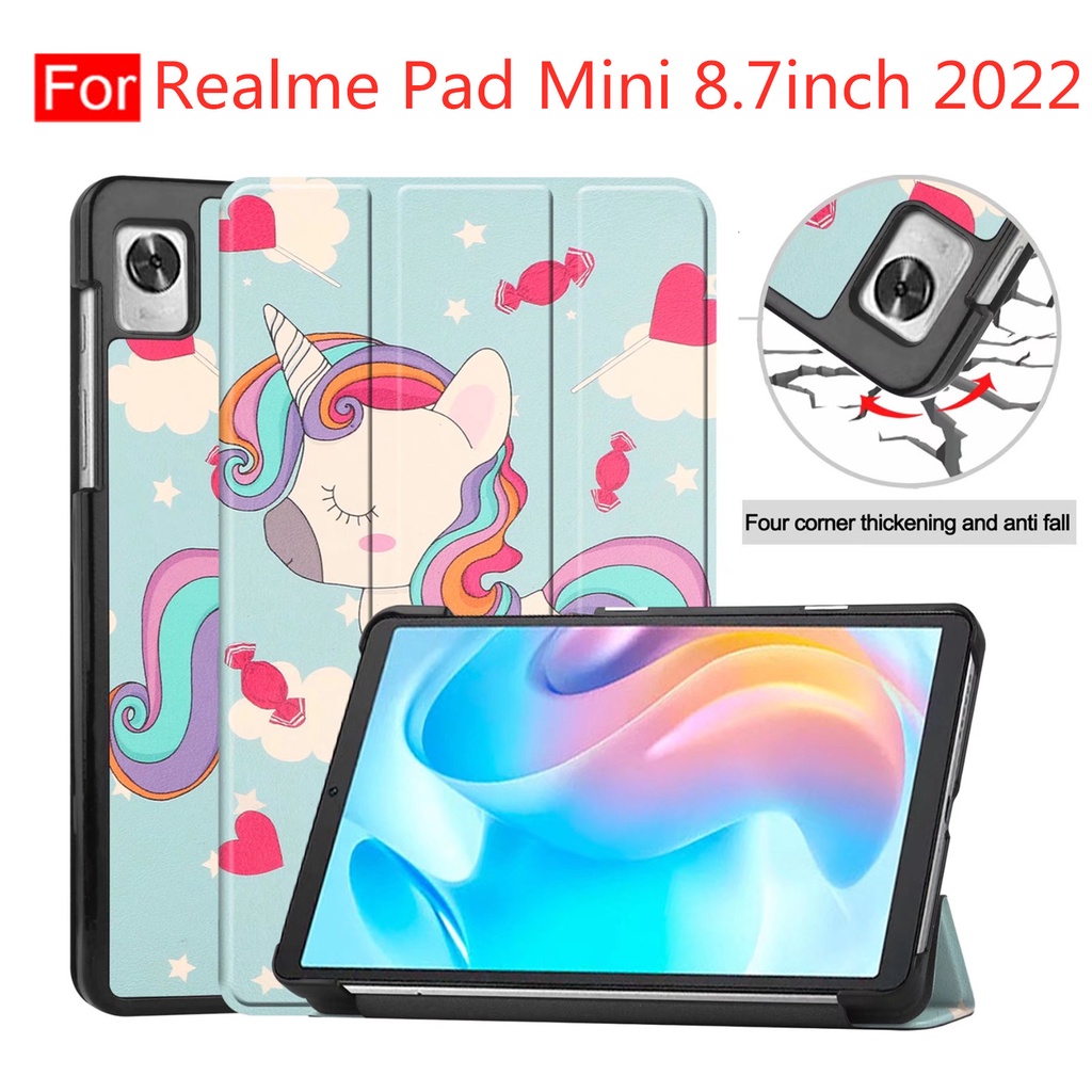 For Realme Pad Mini 8.7inch 2022 Tablet PU Leather Case Adjustable ...