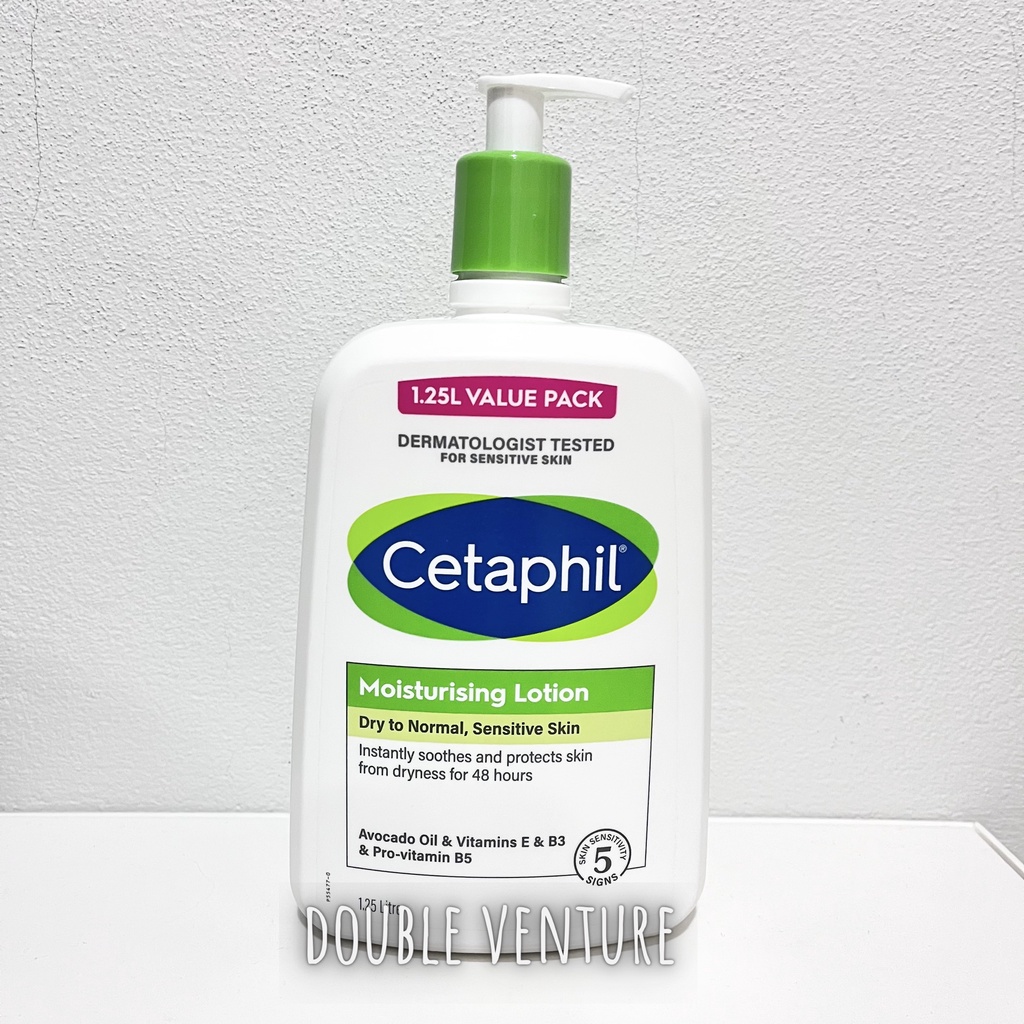 Cetaphil Moisturising Lotion 500mL / 1L /1.25L Value Pack | Shopee ...