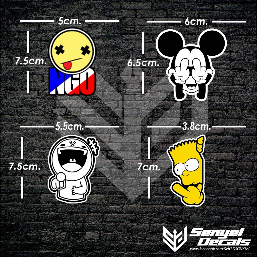 THAI CHARACTER QUALITY STICKER | Shopee Philippines