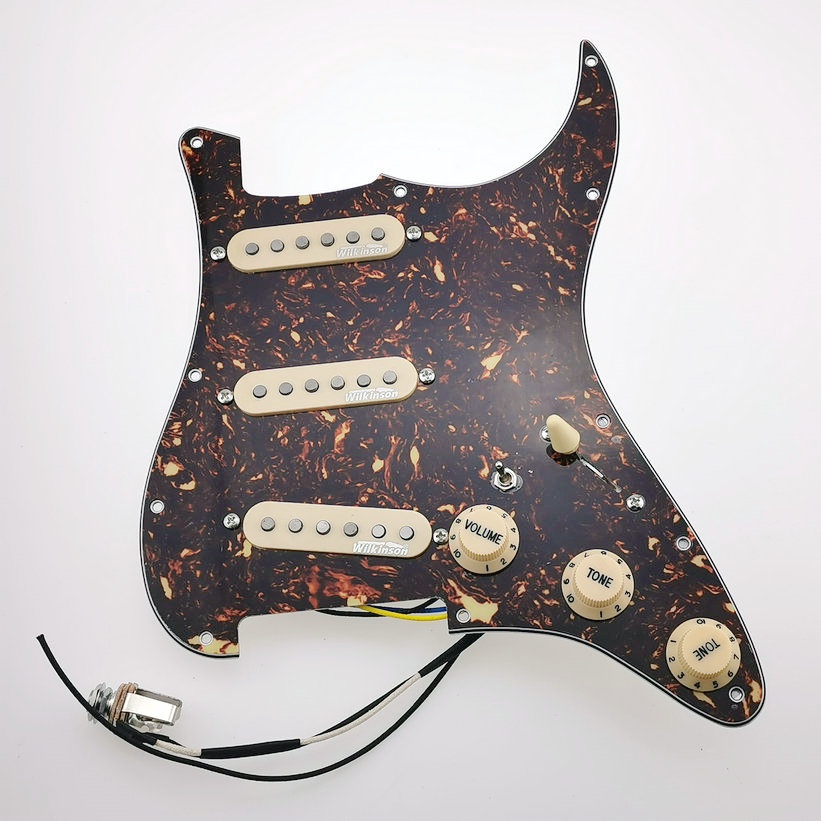HS-Pre-Wired Strat Pickguard SSS Wilkinson Alnico V 7-Way type fully ...