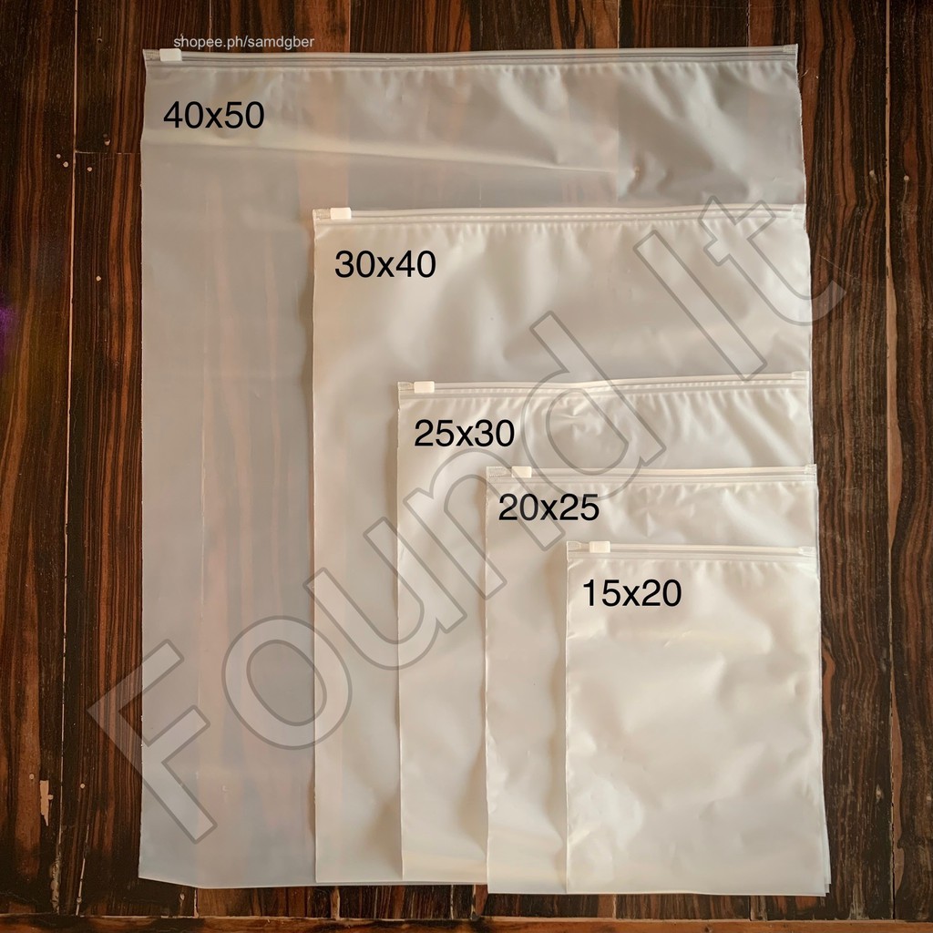 [Found It] Frosted Zipper Lock Bag Thick Without Airhole / Plastic Bag ...