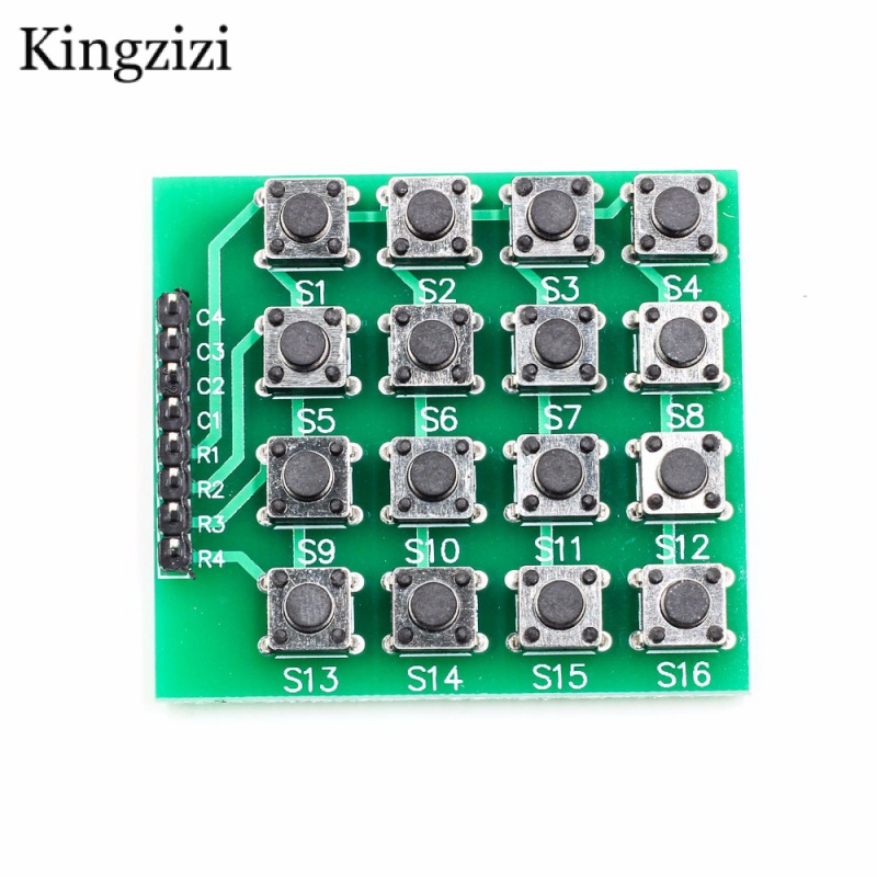 8pin 4x4 Matrix 16 Keys Button Keypad Keyboard Breadboard Module Mcu For Arduino Diy Kit
