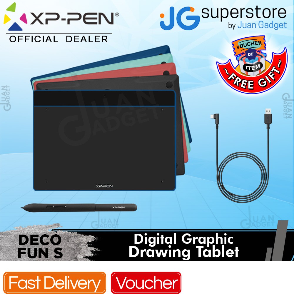XP-Pen Deco Fun S Pen tablet 6.3 x 4" - 8192 Pressure Levels for ...