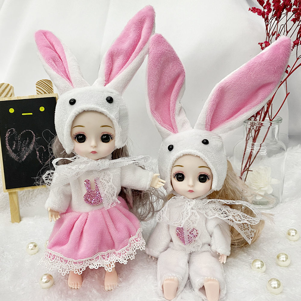 16cm Dimple Smile BJD Doll 13 Moveable Joint Dolls Cute Round Face BJD ...