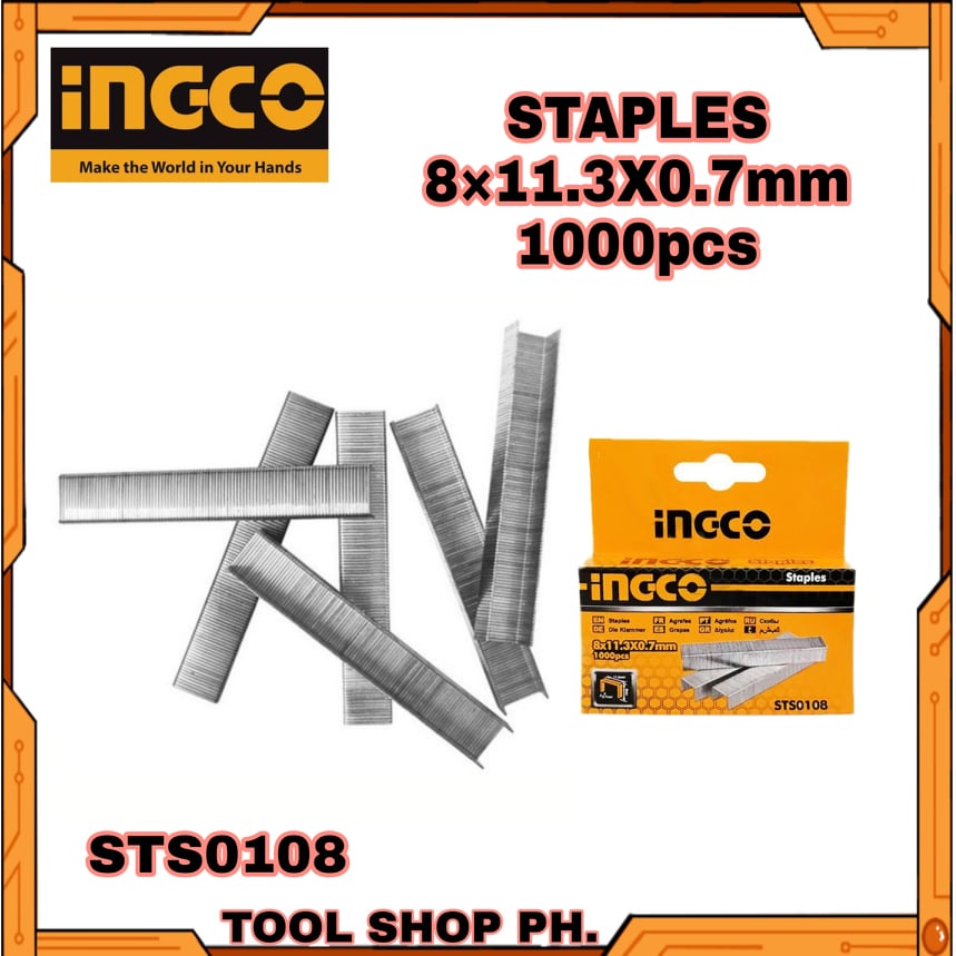 INGCO Staple Wires 1000PCS/SET (STS0108) (For Staple Gun HSG1403 ...