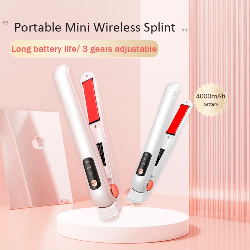 Luccica Rechargeable Wireless Hair Straightener for Curlers and Straighteners Three Temperature ...