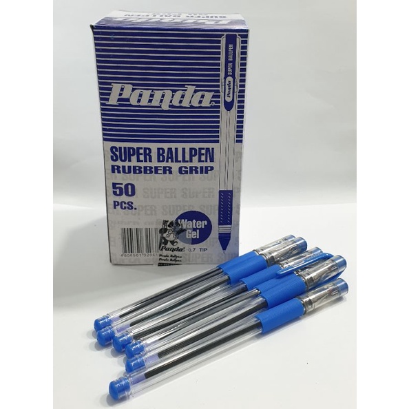1Box/50Pcs Panda Super Ballpen Rubber Grip School Supplies Office ...